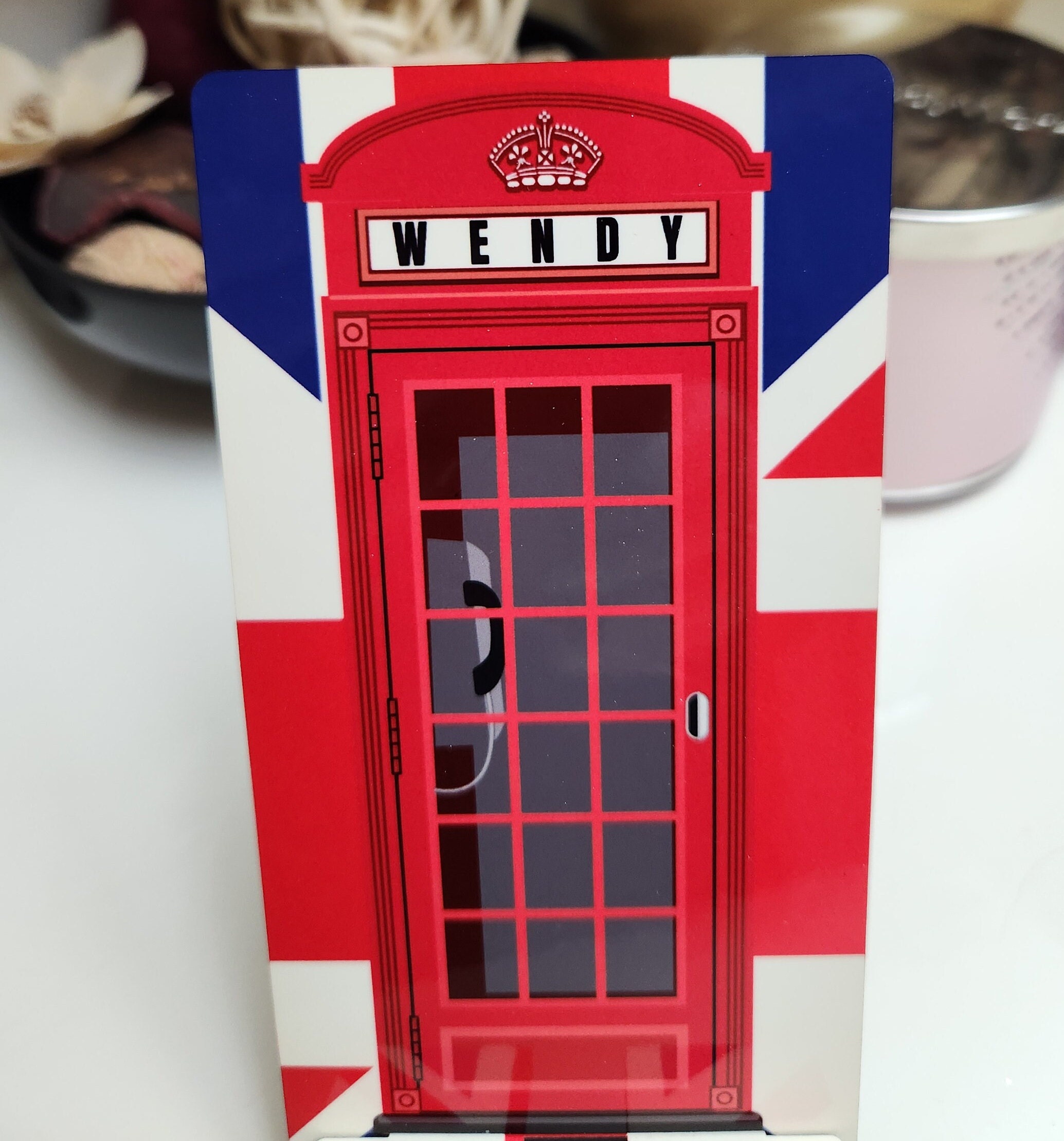 Personalized Union Jack Phone Stand, British Phone Booth Design - Etsy