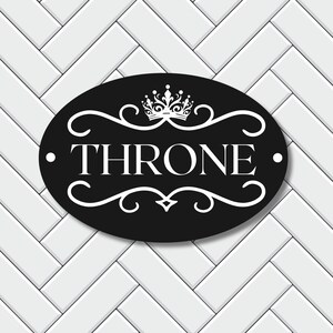 Throne Crown Toilet British Hanging Plaque, British Bathroom Handmade ...