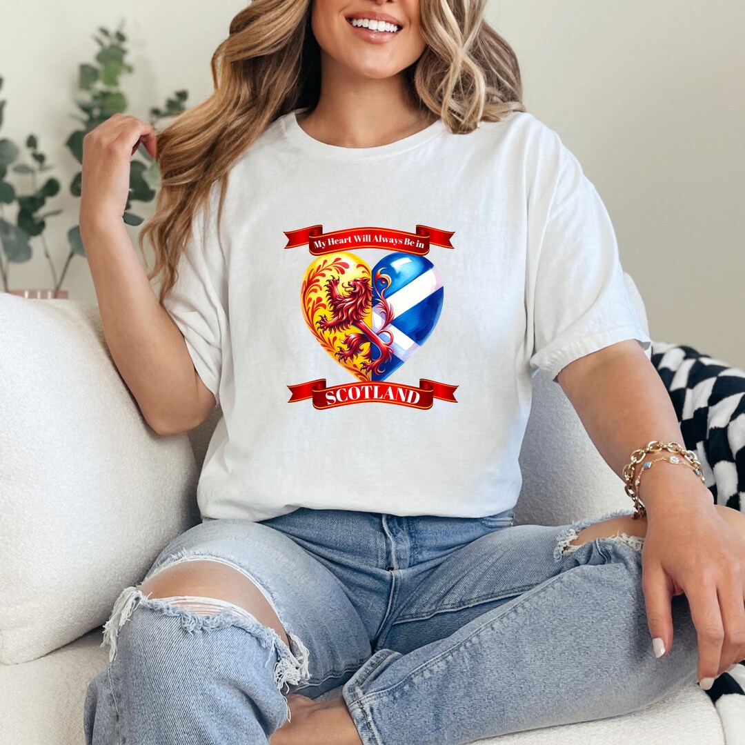 Scottish Heart Flag T-shirt: Scotland Saltire Unisex Sweatshirt - Etsy