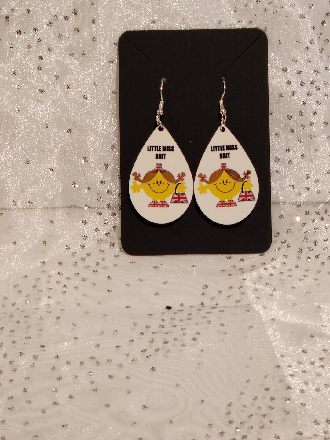 Union Jack Little Miss Brit, British Earrings, Union Jack Flag Earrings ...