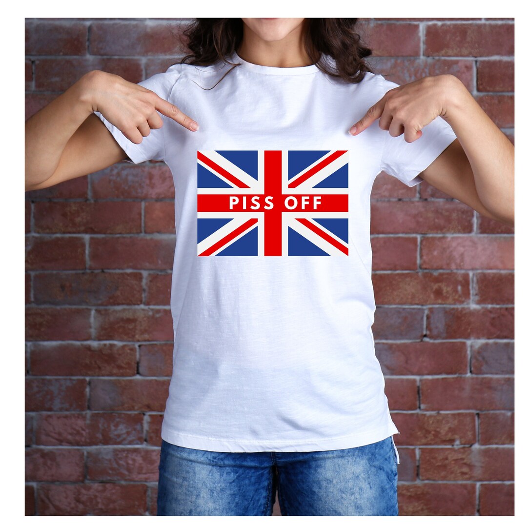 Funny British Union Jack T-shirt, Union Jack Rude Shirt, Unisex T-shirt ...