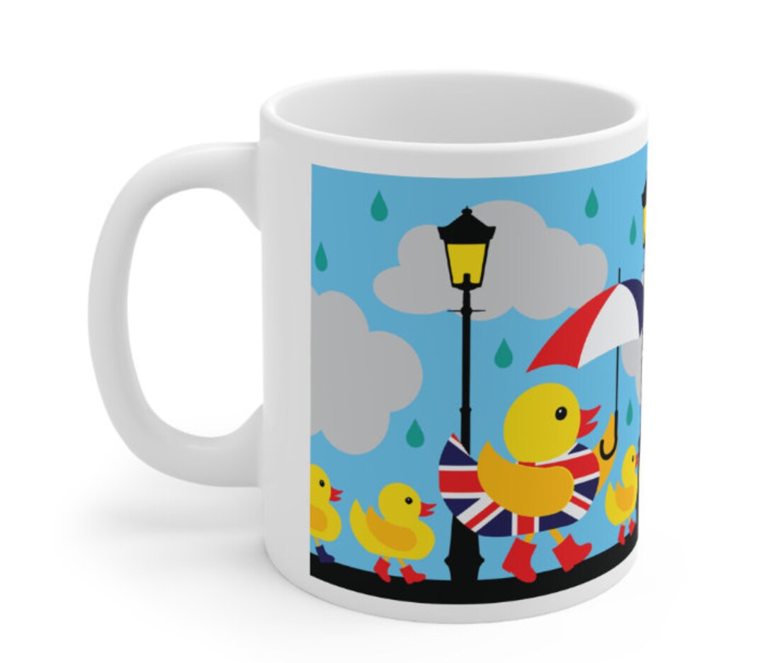 British Union Jack Ducks, Union Jack Umbrella 12oz or 15oz Mug, Union ...