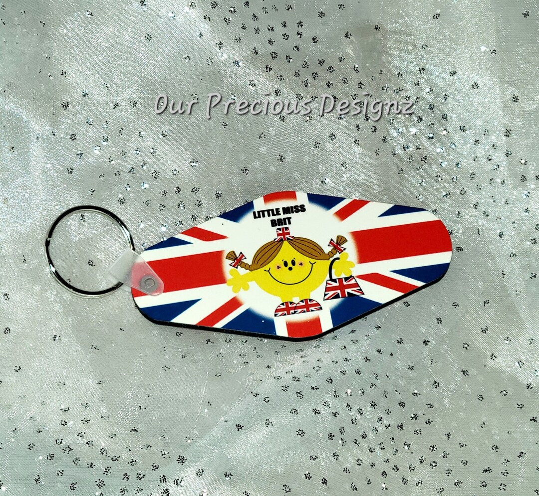Union Jack Key Chain, Little Miss Brit British Key Chain, Union Jack ...