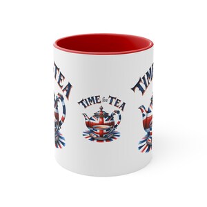 Union Jack Coffee Mug: British Tea Time, 11oz Ceramic Mug, 2 Colors ...
