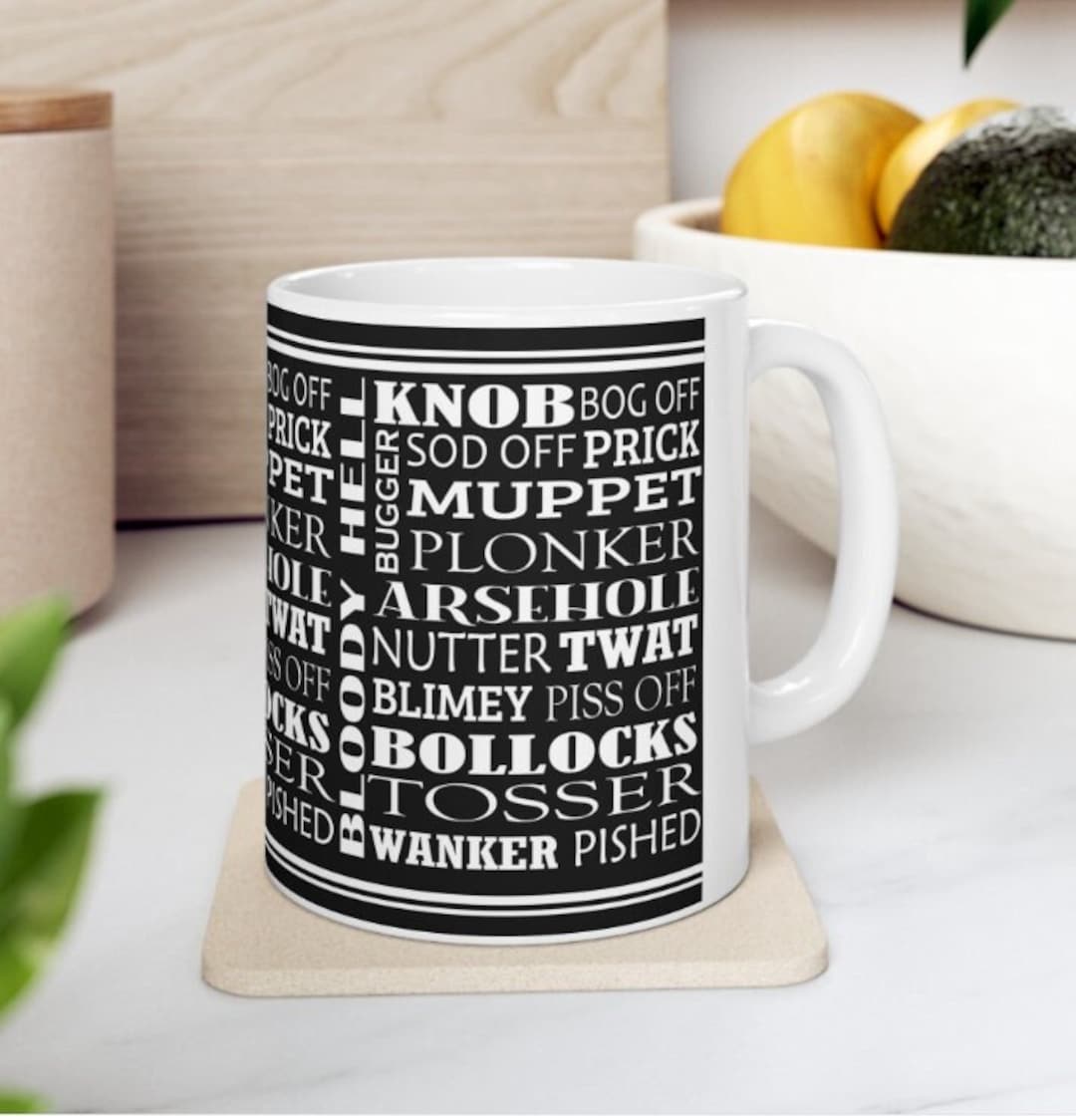 British Slang Mug: Funny Scottish Typography Tea Cup (gift Box) - Etsy