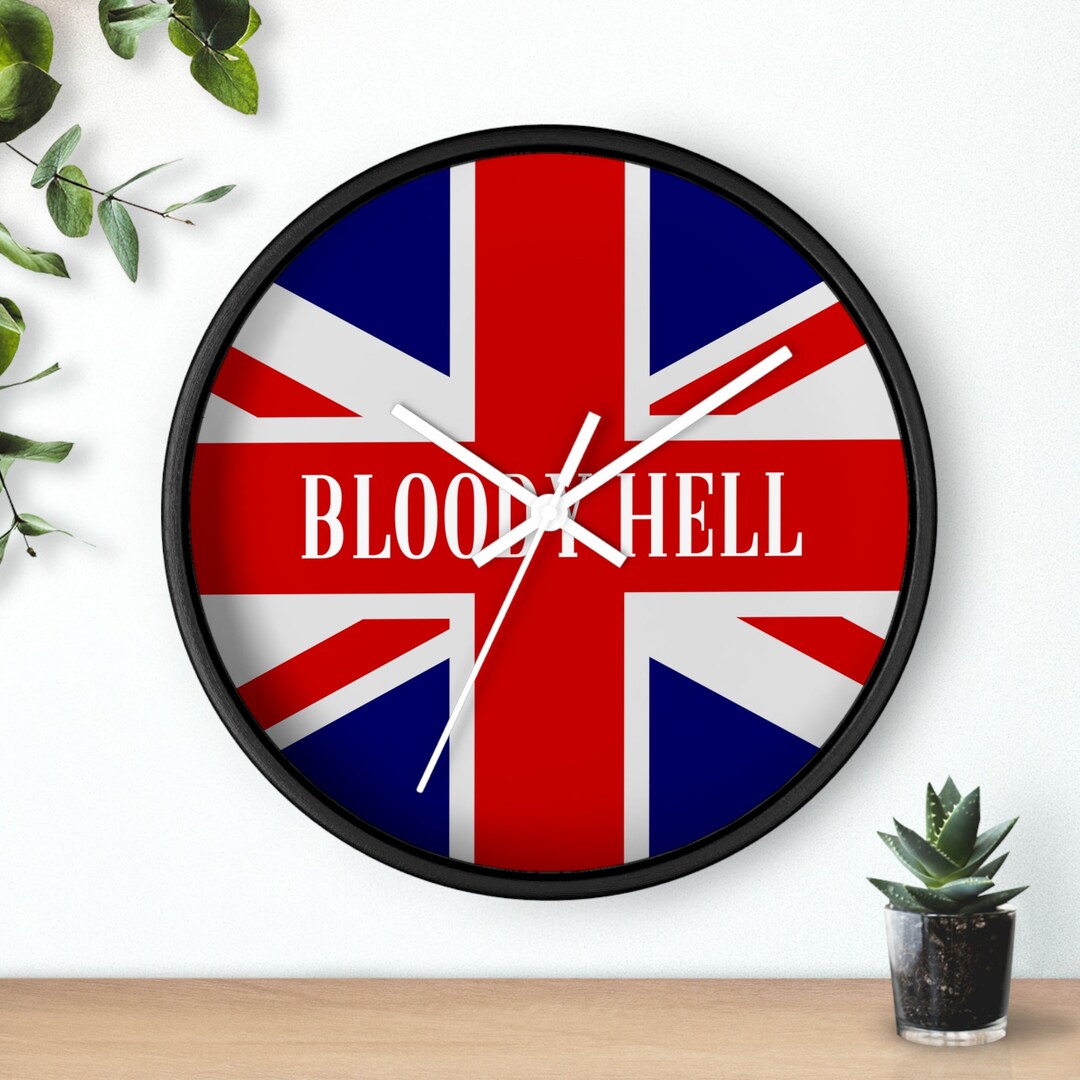 Union Jack Flag Funny Words Wall Clock Union Jack Rude Words - Etsy