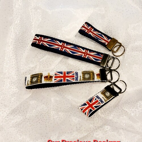 Union Jack Key Fob London Emblems Scene Key Fob British - Etsy