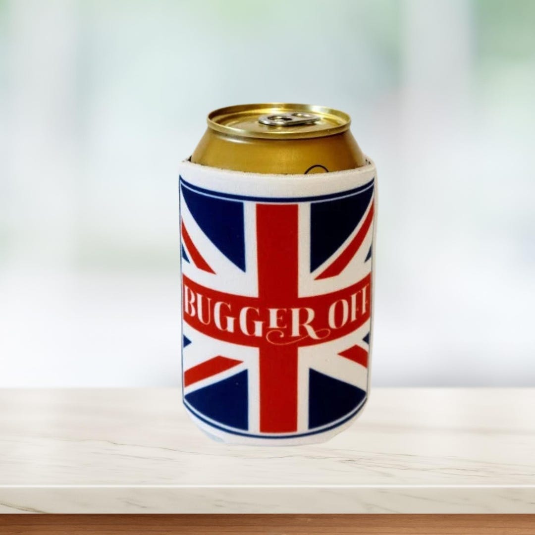 Union Jack Can Cooler, Naughty British Words Drink Holder Bloody Hell ...