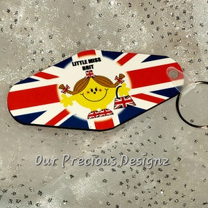 Union Jack Key Chain, Little Miss Brit British Key Chain, Union Jack ...