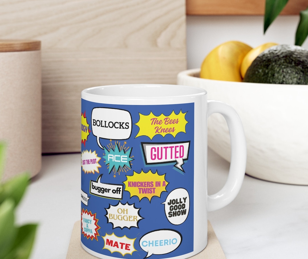 Funny British Slang Mug: British Words Gift (11oz) - Etsy