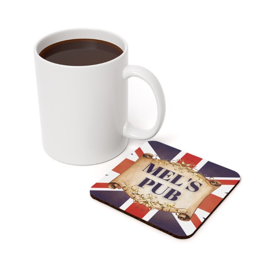 Union Jack Coaster, Our Pub Coaster, British Coaster, Personalized Pub ...