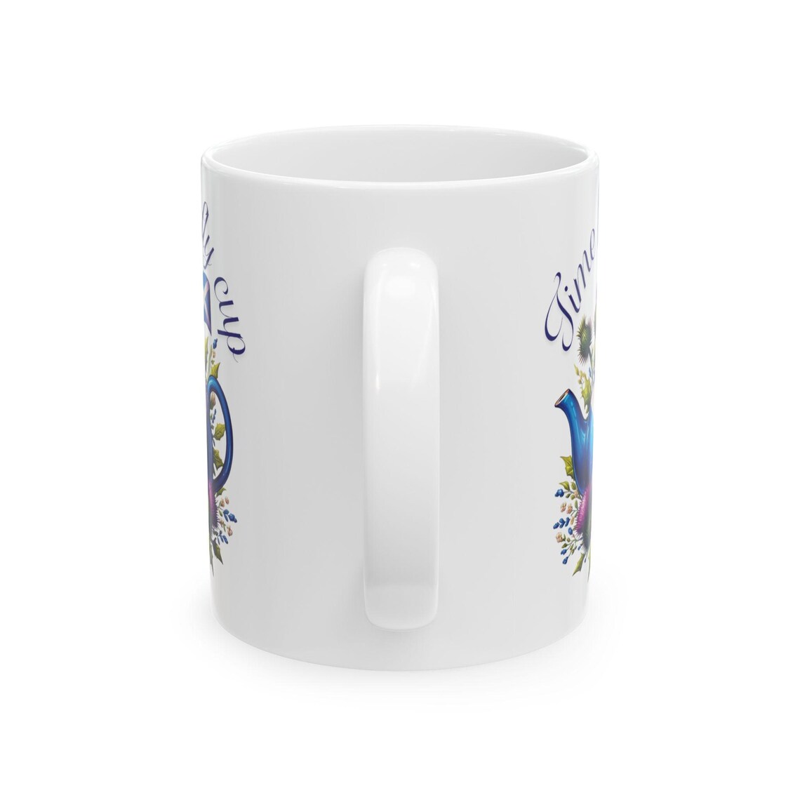 Scottish Flag Teapot Mug: Scotland Thistle Fly Cup (11oz) - Etsy
