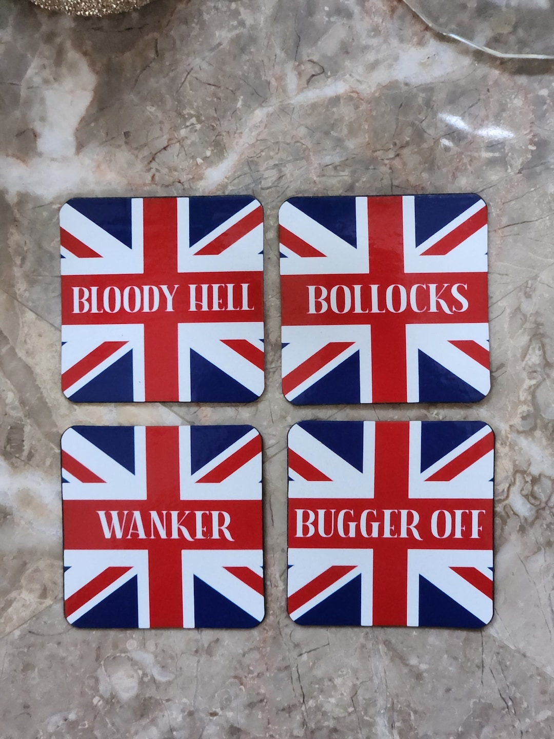 Funny British Swear Word Magnets - Union Jack Set of 4 - Etsy