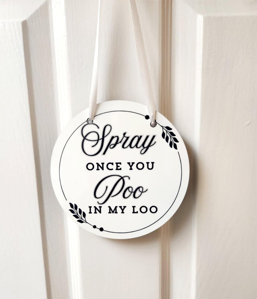 Funny British Hanging Loo Bathroom Sign 6" or 8" Diameter, British ...