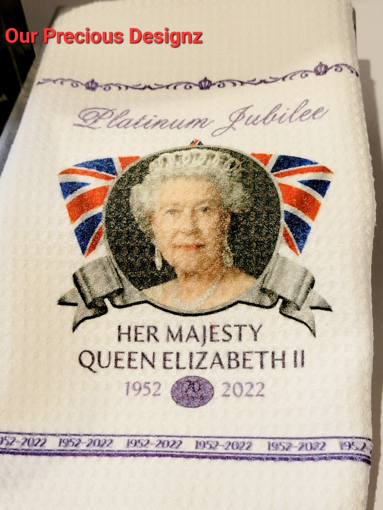 Platinum Jubilee Queen Elizabeth II Royal Tea Towel Royalty - Etsy