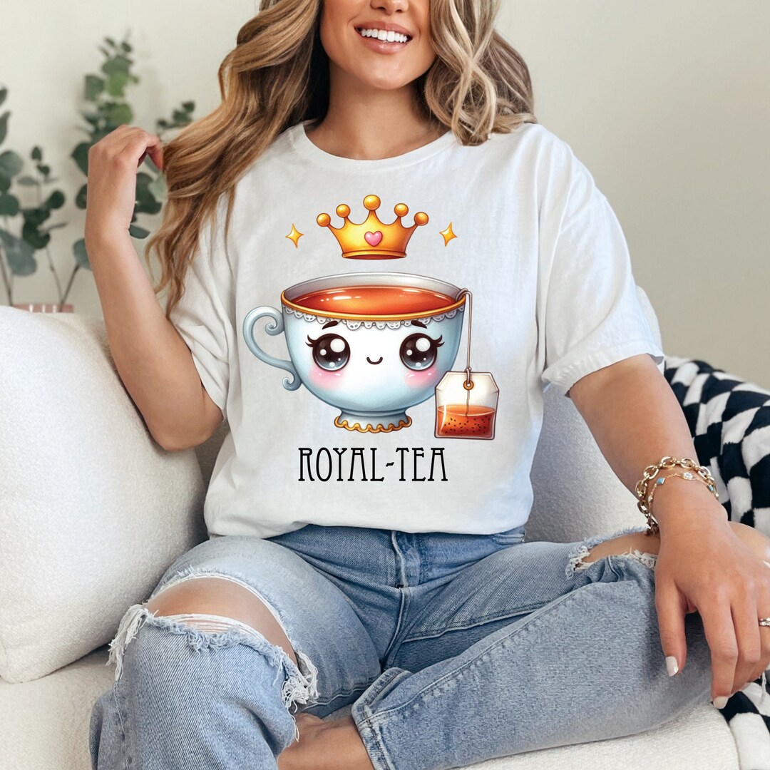 British Royal Tea Unisex T Shirt, London T-shirt, British Cute Cup of ...