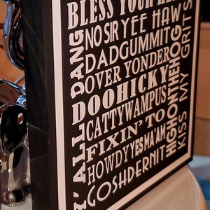 Southern Sayings 8 X 8 Wood Typography Subway Handmade Wood Sign - Etsy