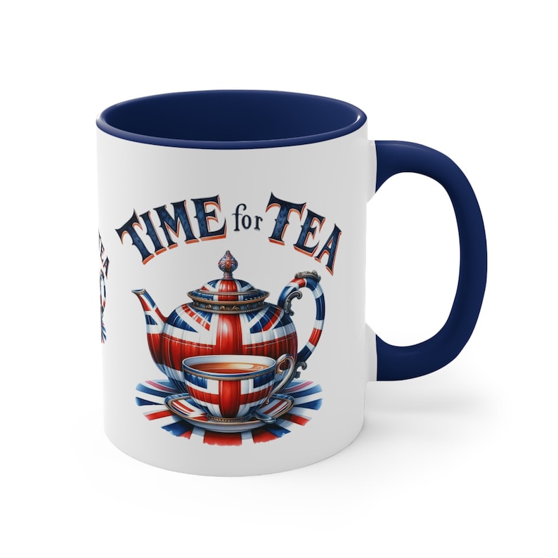 Union Jack Coffee Mug: British Tea Time, 11oz Ceramic Mug, 2 Colors ...