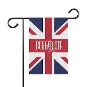 Funny Union Jack Garden & House Banner British Bugger off - Etsy