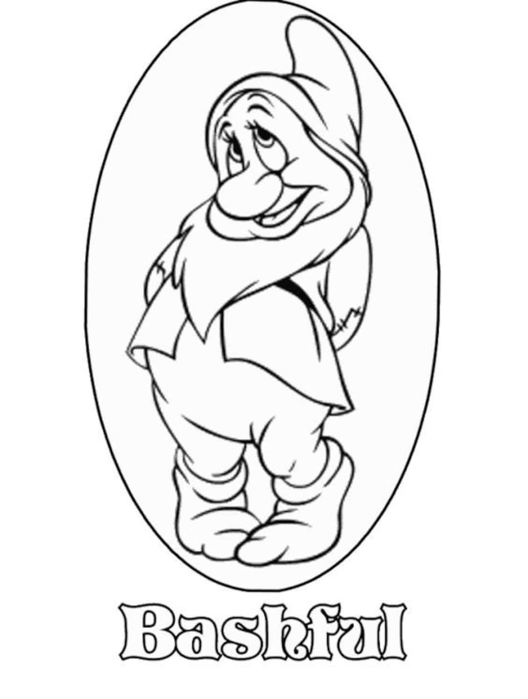 DIY Bashful Vinyl Decal. 7 Dwarfs, Snow White, Tablet Decal, Car Window ...