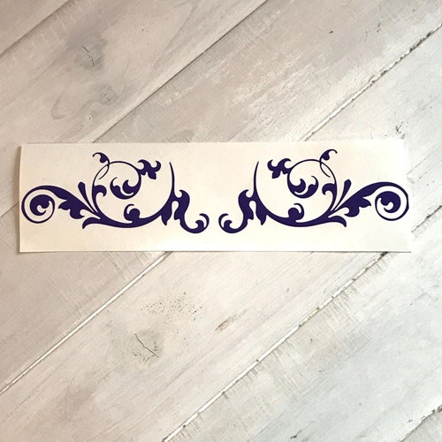 DIY Corner Scroll Vinyl Decal Car Window Decal Laptop Decal - Etsy