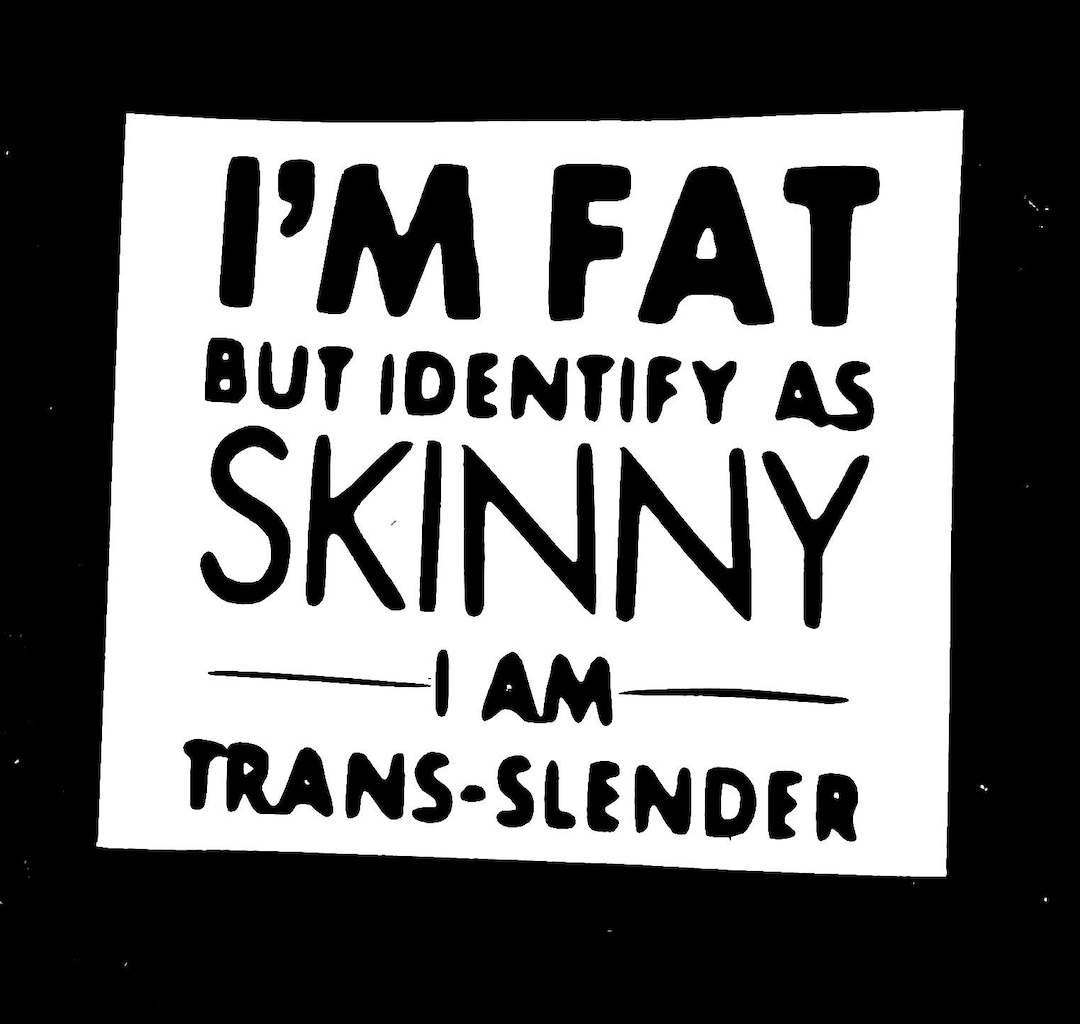 DIY I'm Fat but Identify as Skinny I Am Trans-slender Decal - Etsy