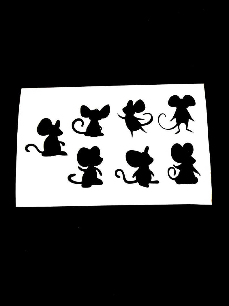 Set of 14 DIY Mice Decals for Your Mouse Homes, Mouse Town, Mouse ...