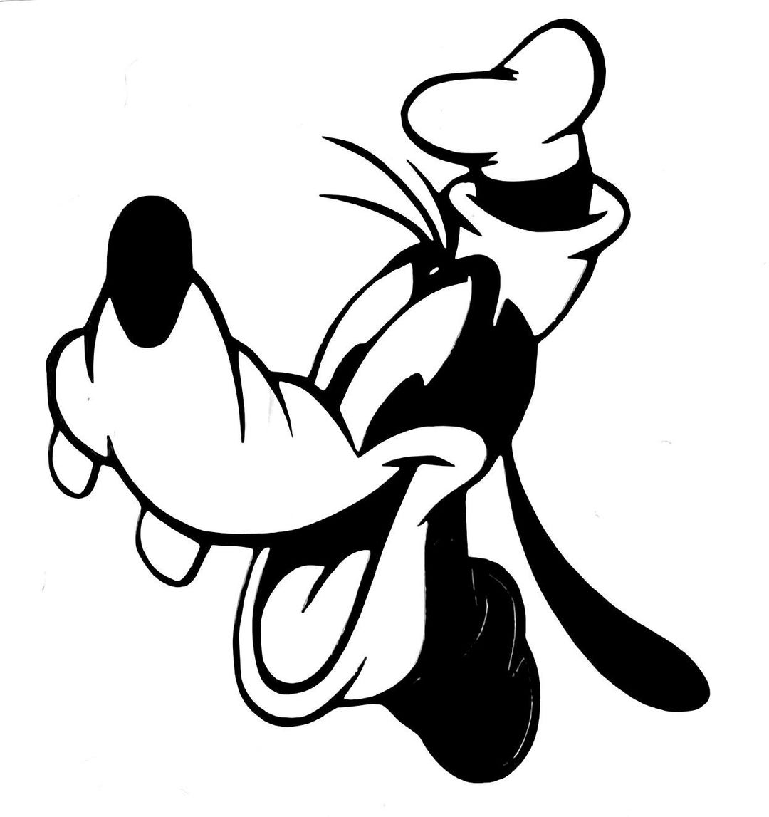 DIY Goofy's Head Shot, Vinyl Decal, Laptop Decal, iPad Decal, Cell ...