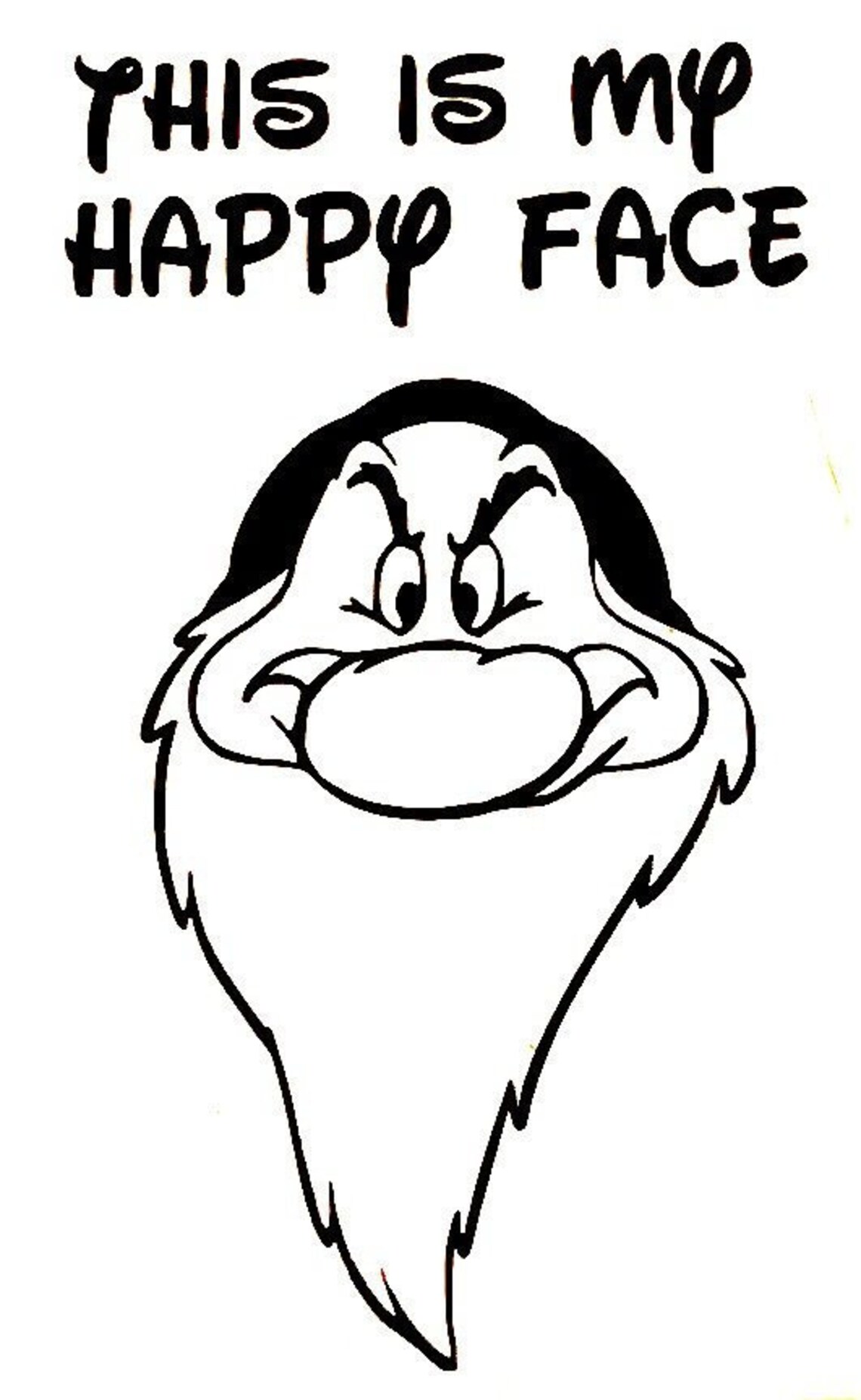 DIY Grumpy My Happy Face Vinyl Decal Coffee Cup Car Window - Etsy