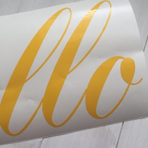 DIY Vinyl Decal, Hello - Etsy