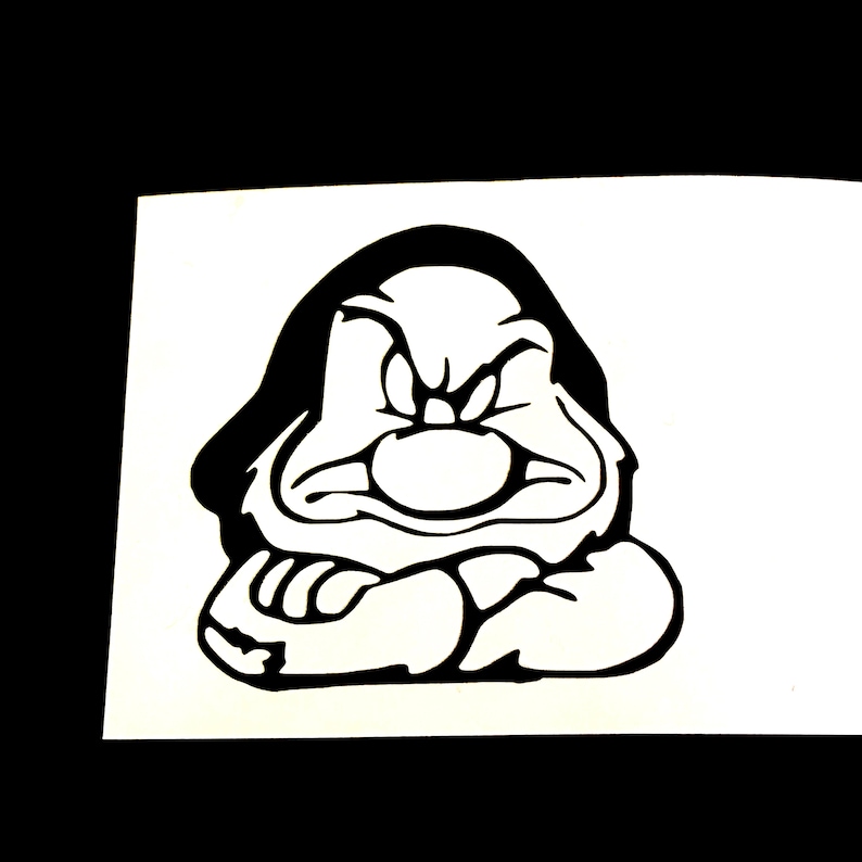 DIY Grumpy Face Vinyl Decal Coffee Cup Car Window Decal | Etsy