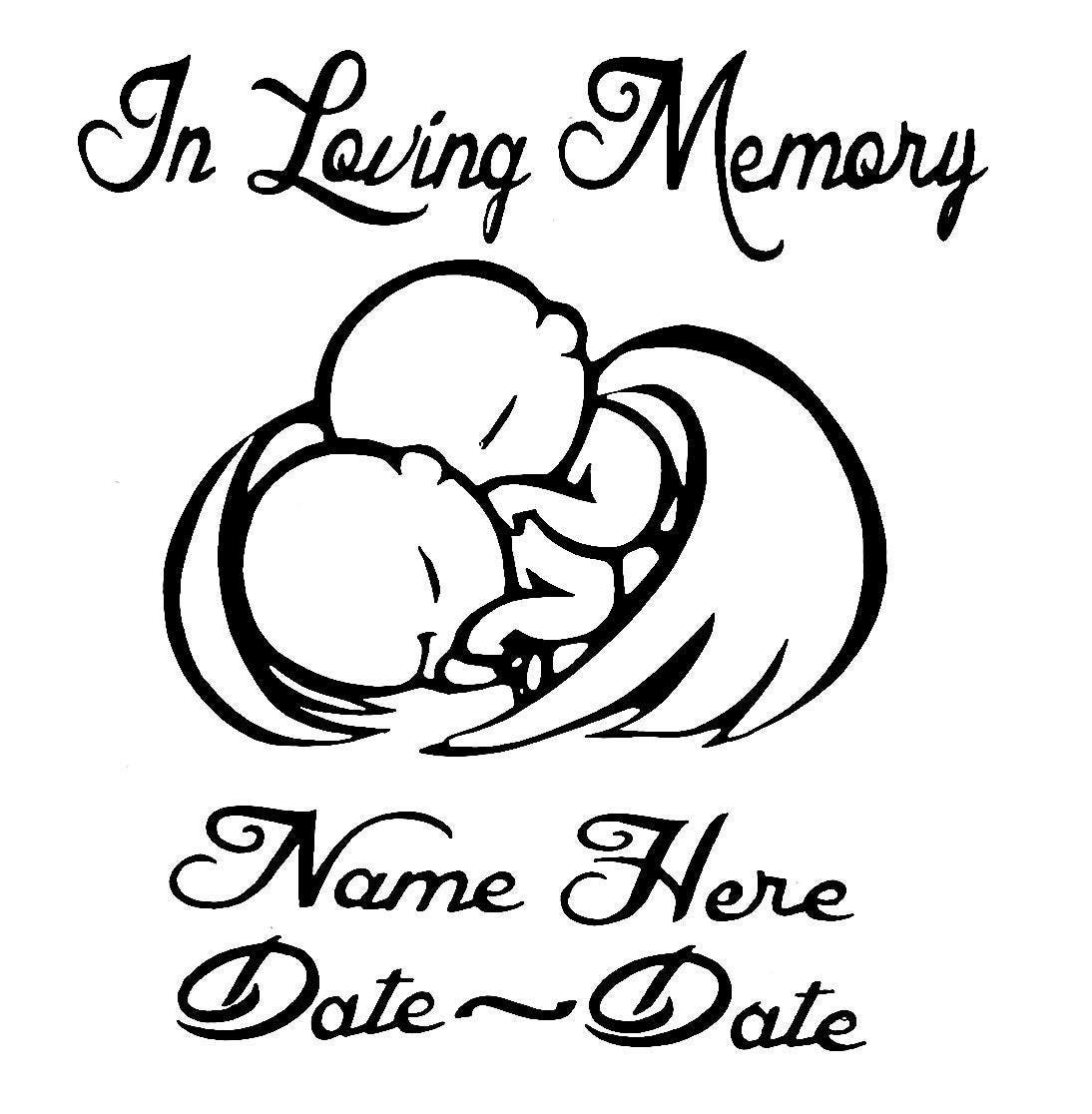 DIY in Loving Memory Vinyl Decals, Single Baby, Twin Babies, Name ...