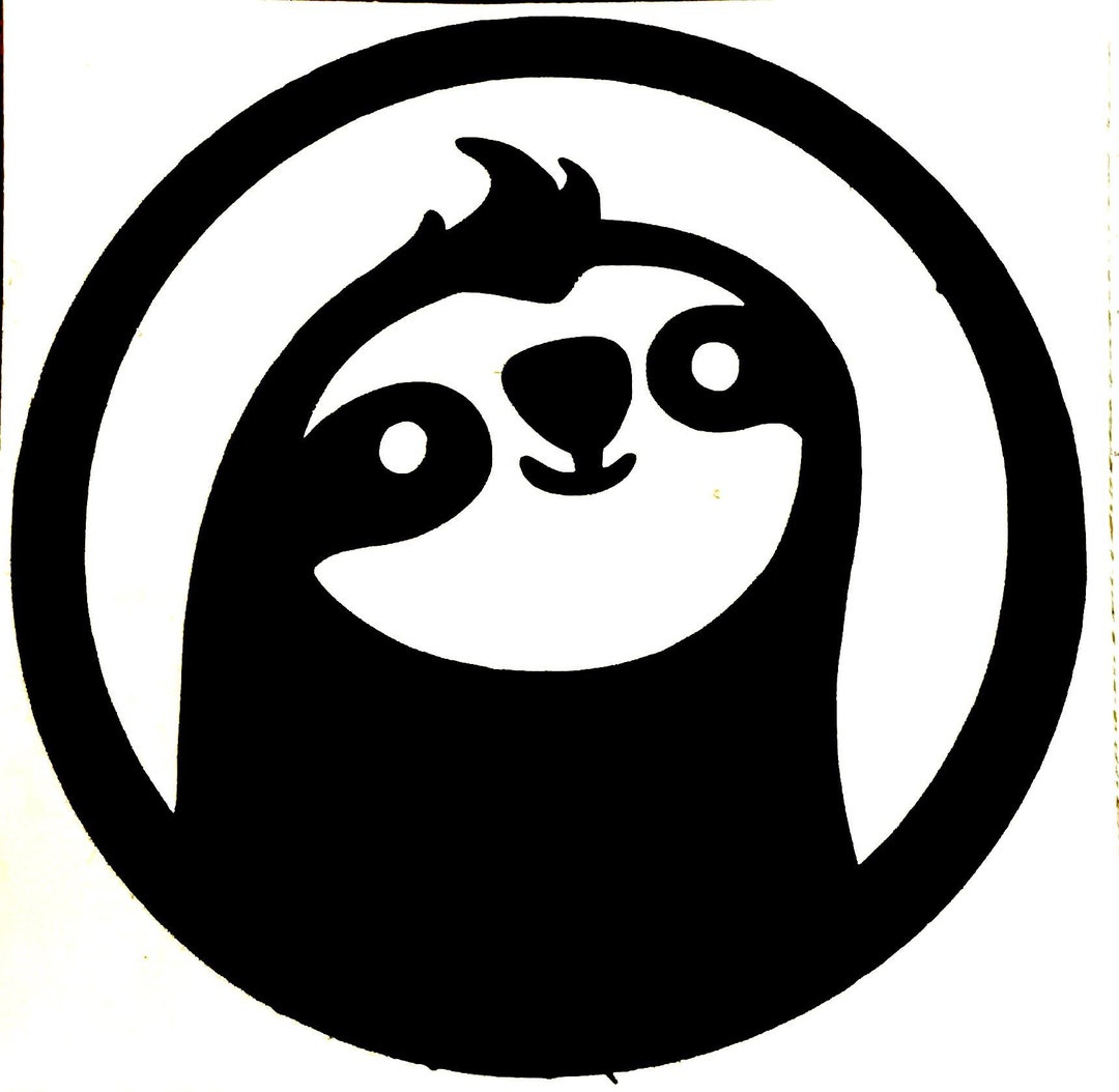 DIY Sloth Face Vinyl Decal Car Window Decal Laptop Decal Tablet Decal ...