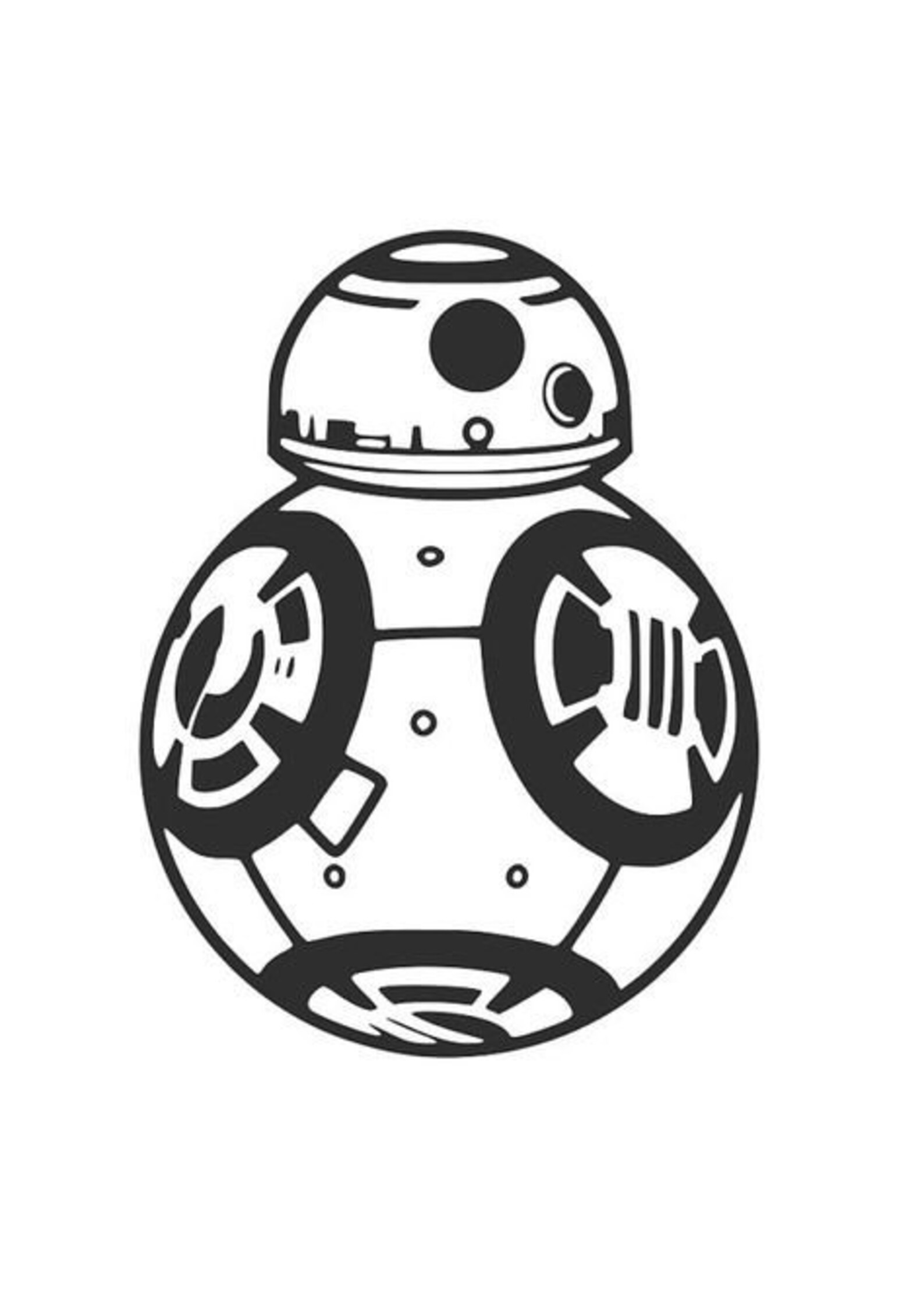 DIY BB-8 Droid Vinyl Decal Star Wars Car Window Decal - Etsy