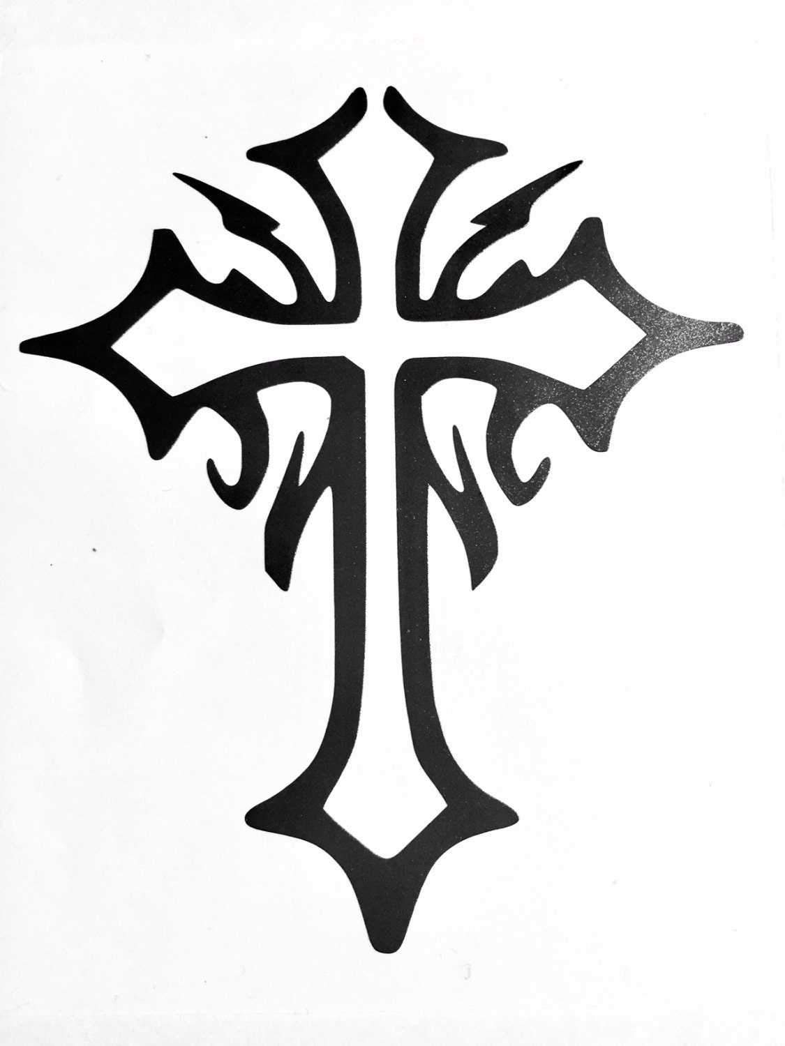 Simple Tribal Cross Tattoo Designs