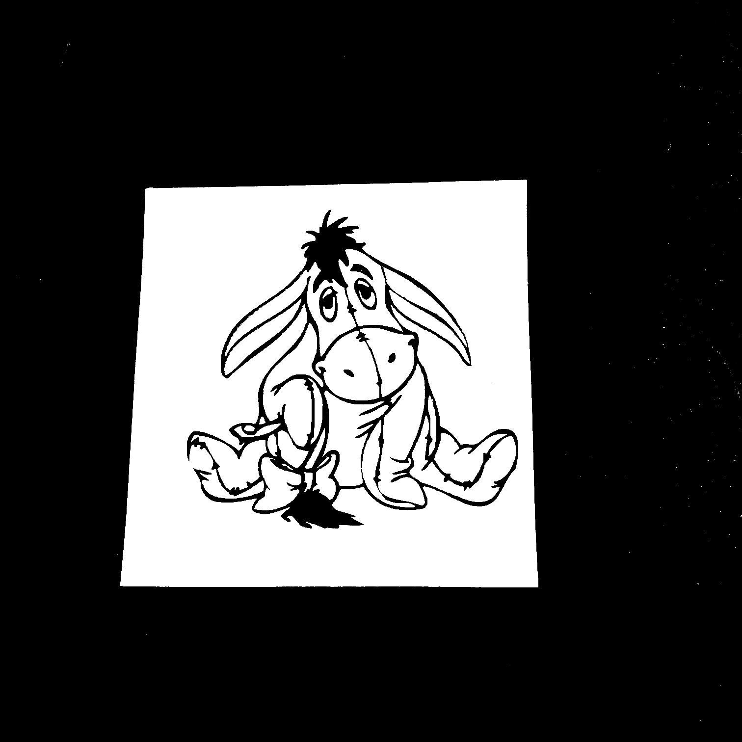 DIY Sitting Eeyore Vinyl Decal Laptop Decal Tablet Decal | Etsy