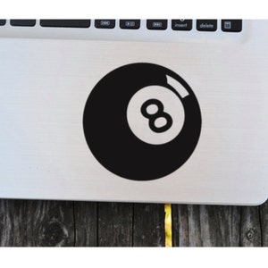DIY 8 Ball, Billiard Ball, Vinyl Decal, Pool Player, Laptop Decal, iPad ...