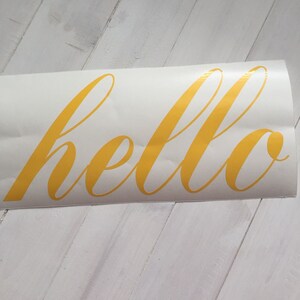 DIY Front Door Vinyl Decal, Hello, You Choose Vinyl Color - Etsy