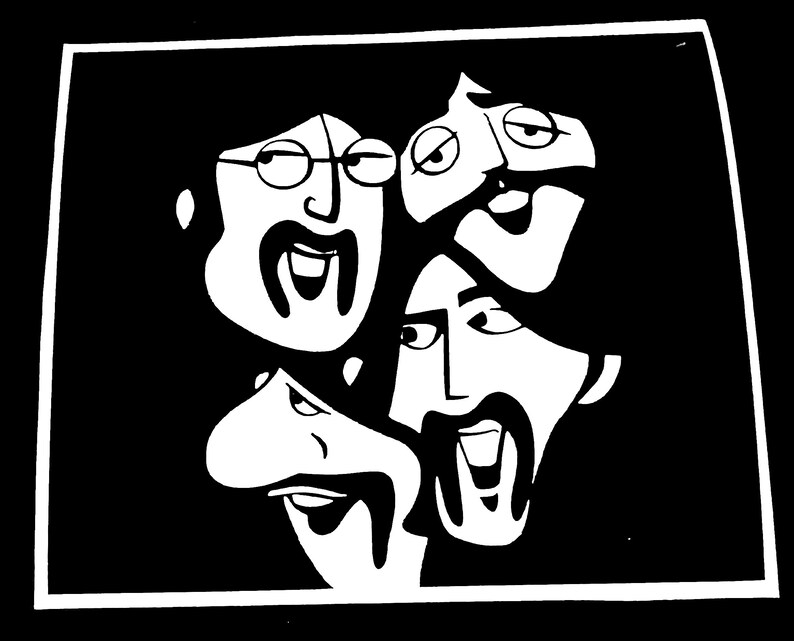 DIY Beatles Vinyl Decal Cartoon Character Laptop Decal - Etsy