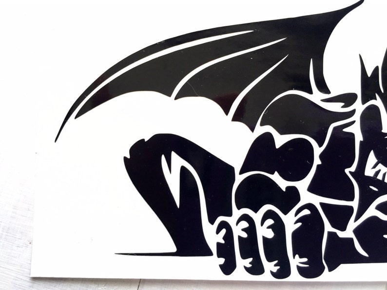 DIY Vinyl Decal of a Gargoyle Choose Size Choose Vinyl Color | Etsy