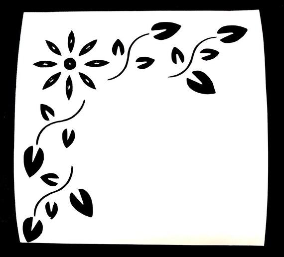 DIY Corner Scroll Vinyl Decal Car Window Decal Laptop Decal | Etsy