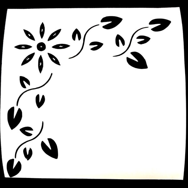 Corner Scroll Decal - Etsy