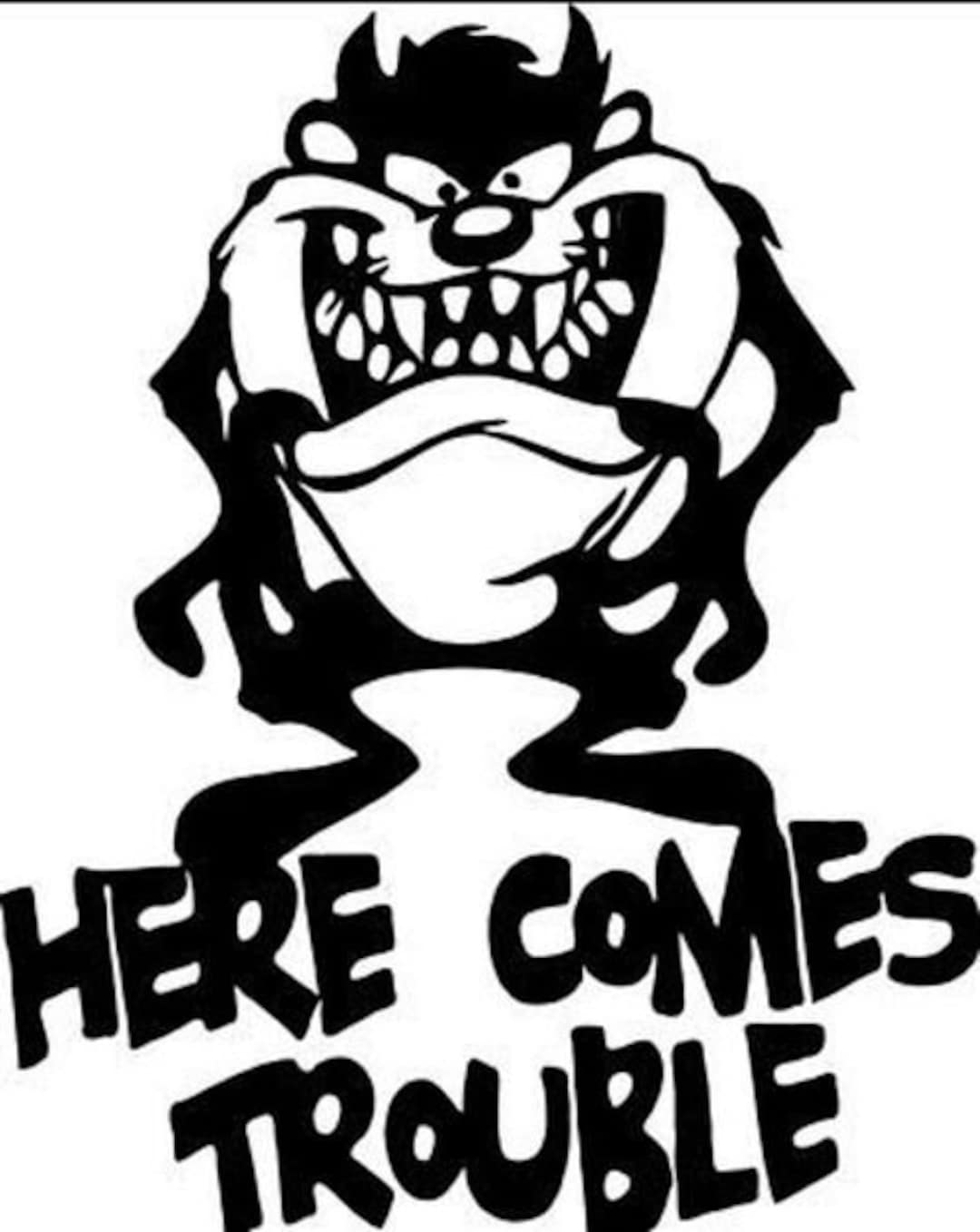 DIY Tasmanian Devil Vinyl Decal, Cartoon Character - Etsy