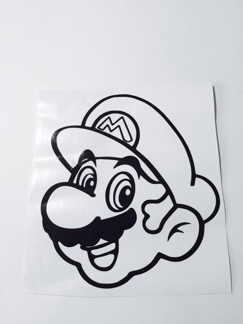 DIY Vinyl Decal. Choose Size Choose Color Vinyl Mario Mario | Etsy