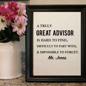 Advisor Custom Print - Academic Advisor Gift - Etsy