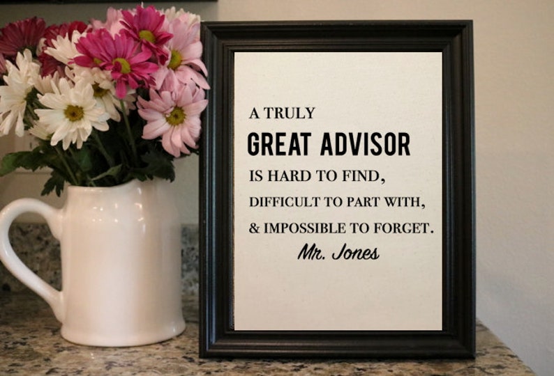 Advisor Custom Print - Academic Advisor Gift - Etsy