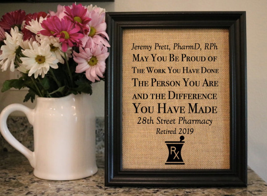 Pharmacist Retirement Print - Pharmacy Manager Retirement Gift ...