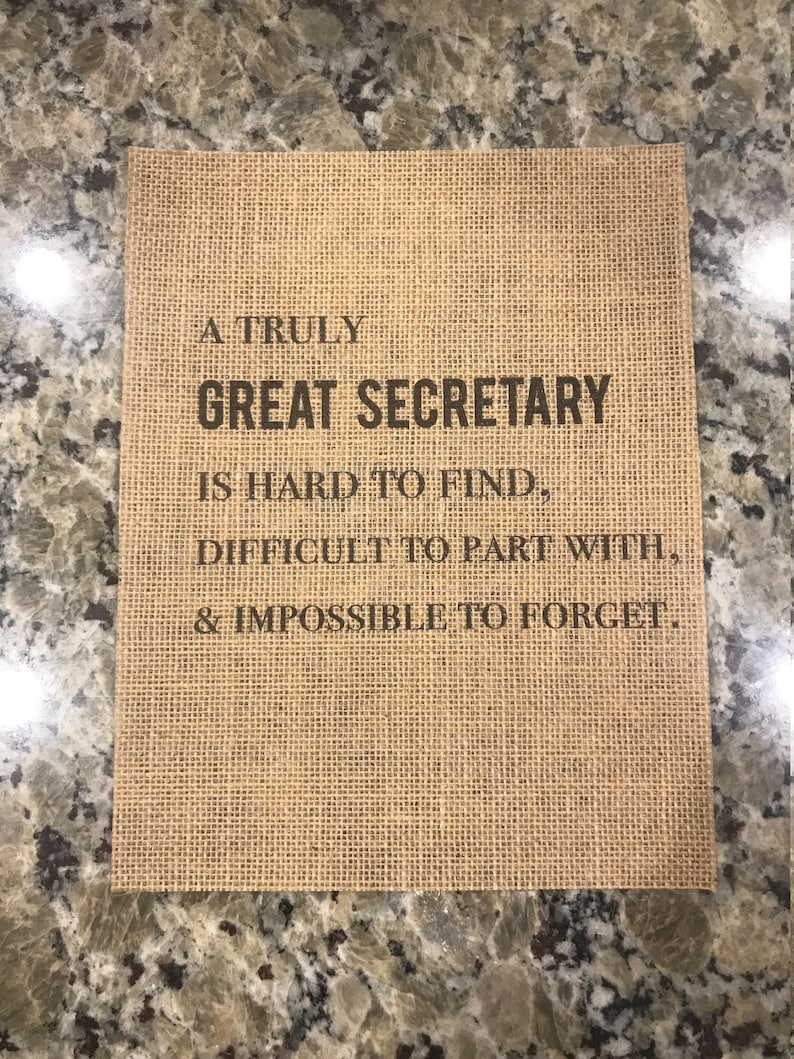 Secretary Appreciation Print - Secretary Gift - Secretary Retiring - Etsy
