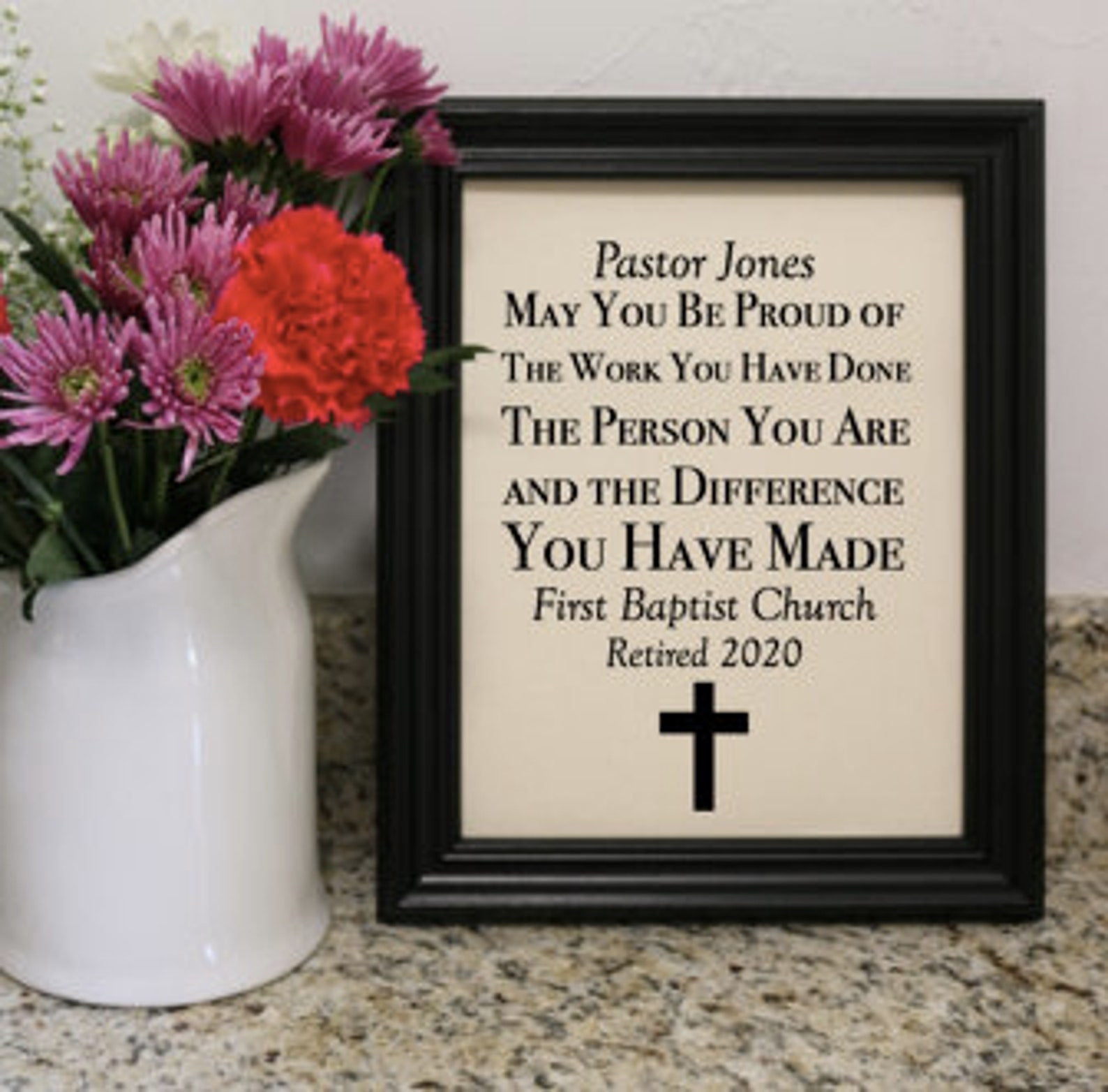 Pastor Retirement Custom Print - Priest Retirement Gift - Retiring ...