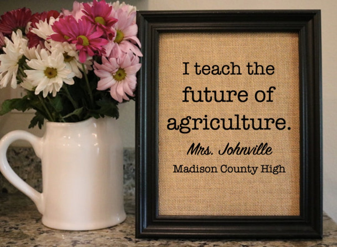 Ag Teacher Burlap Print - Advisor Gift - Etsy